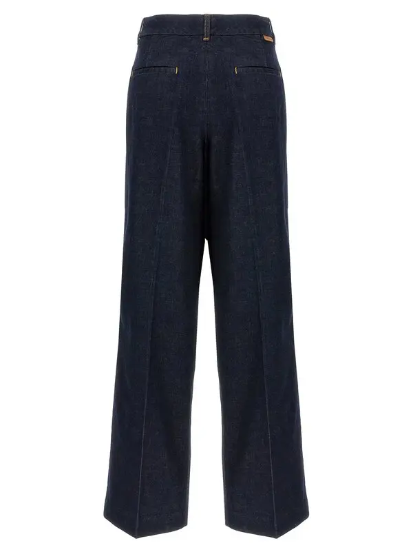 Zimmermann Illustration Denim Wide Leg Jeans