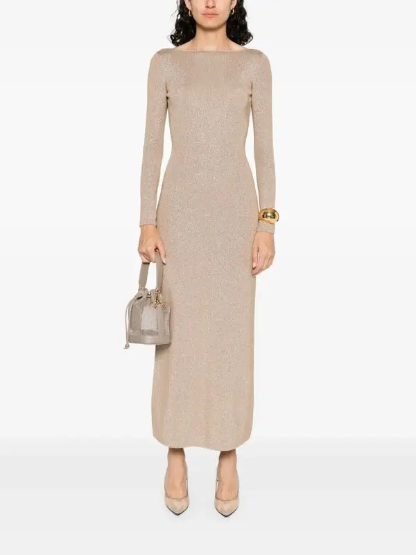 Max Mara Bracco Viscose Knit Dress - Multicolor