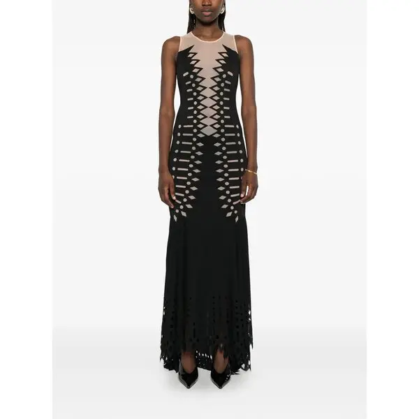 Blumarine Cutout Sleeveless Round Neck Evening Dress
