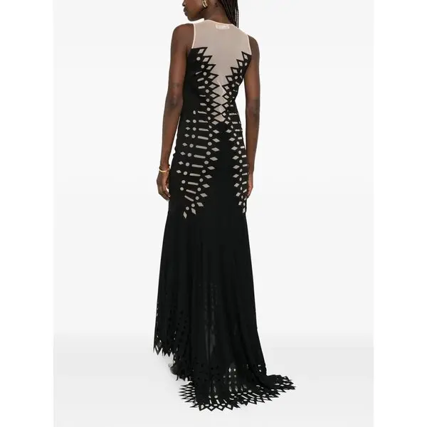Blumarine Cutout Sleeveless Round Neck Evening Dress