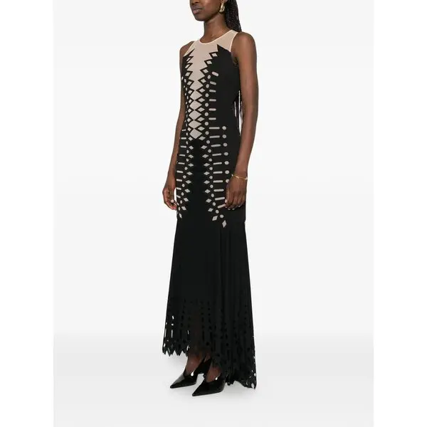 Blumarine Cutout Sleeveless Round Neck Evening Dress