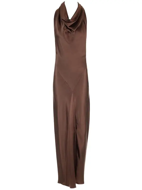 Loewe Long Silk Satin Scarf Dress