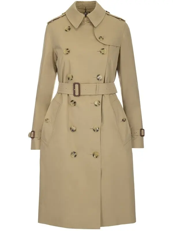 Burberry The Kensington Long Trench Coat - Cream
