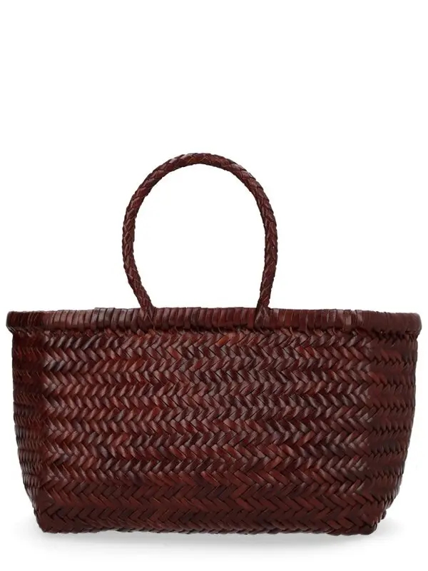 Dragon Diffusion Woven Leather Tote Bag - Brown