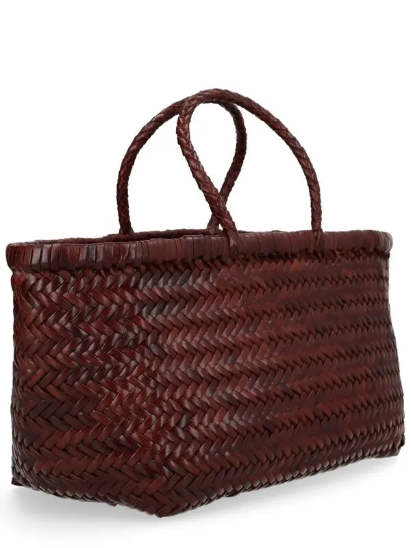 Dragon Diffusion Woven Leather Tote Bag - Brown