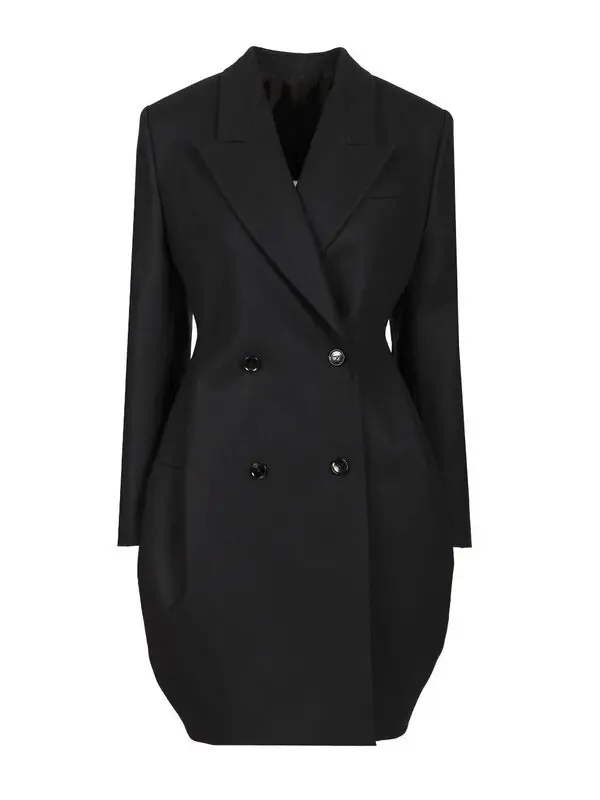 Alaïa Double-breasted Rounded Coat - Blue