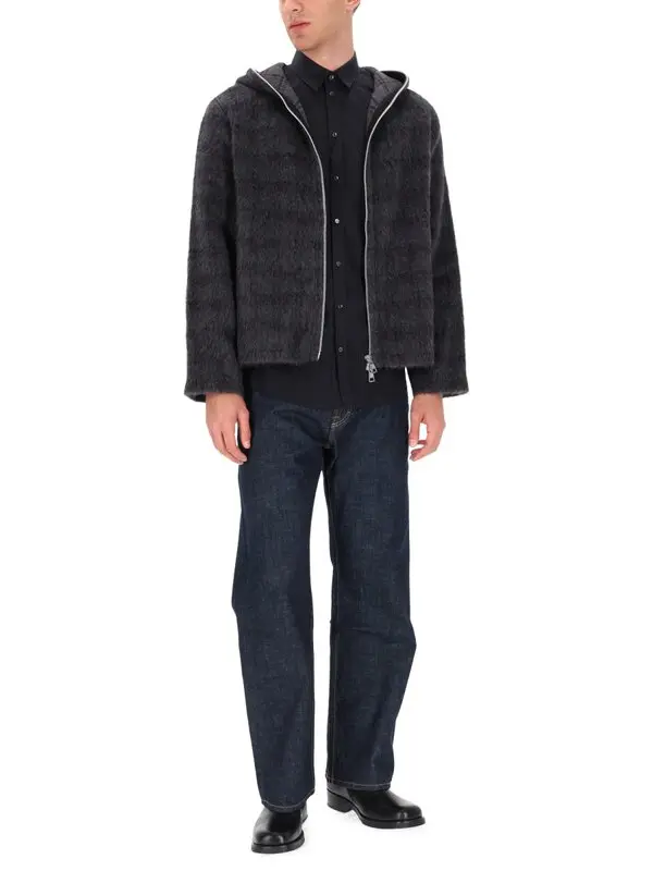 Our Legacy Fuzzy Check Hairy Wool Hoodie