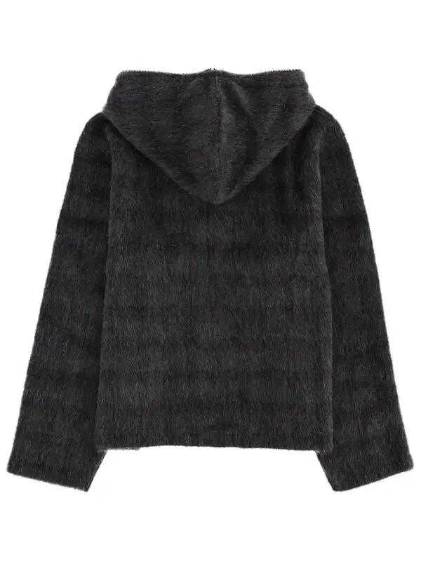 Our Legacy Fuzzy Check Hairy Wool Hoodie