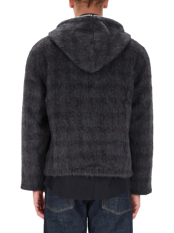 Our Legacy Fuzzy Check Hairy Wool Hoodie