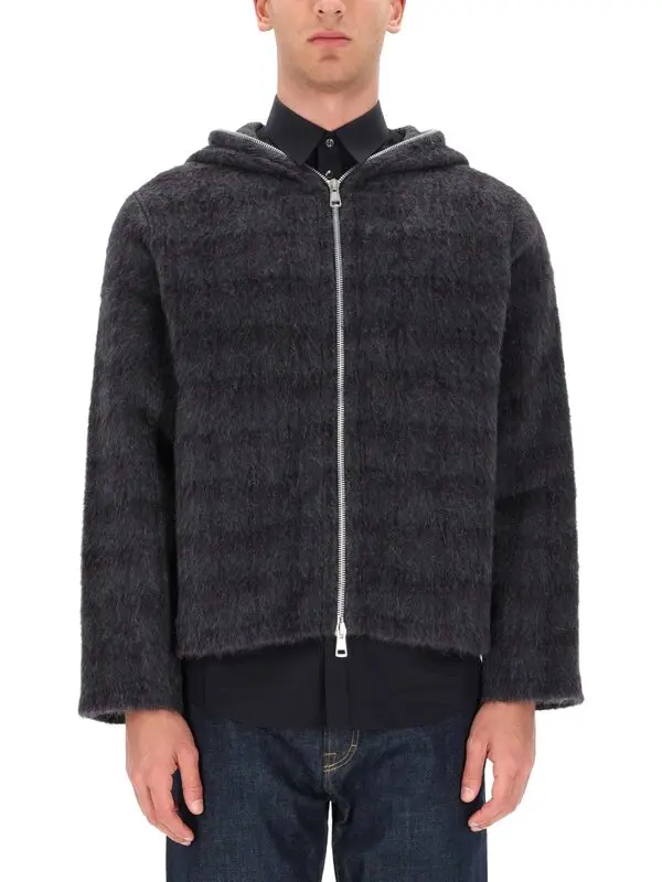 Our Legacy Fuzzy Check Hairy Wool Hoodie