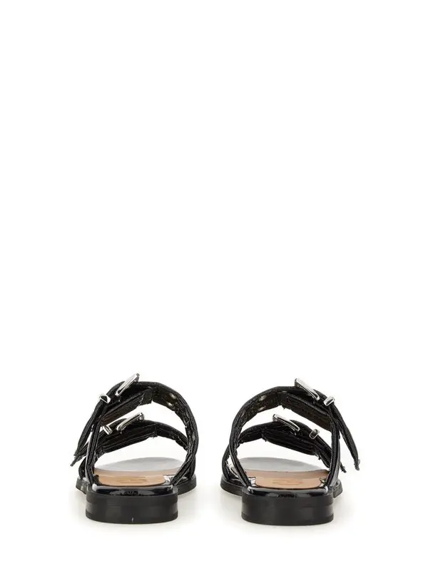 GANNI Buckled Sandals - Black