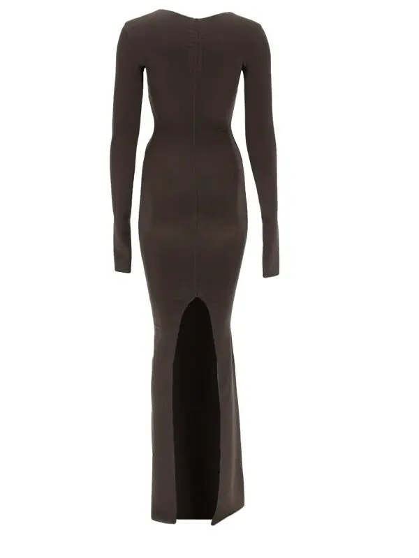 Rick Owens Abito Temple" Maxi Gown - Brown