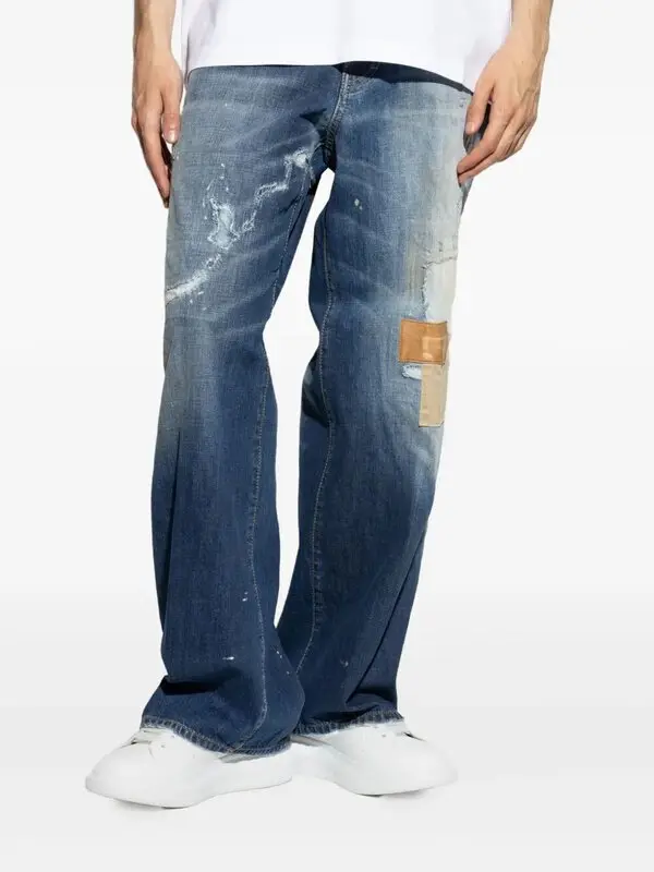 Dsquared2 Loose Fit Wide Leg Jeans - Multicolor