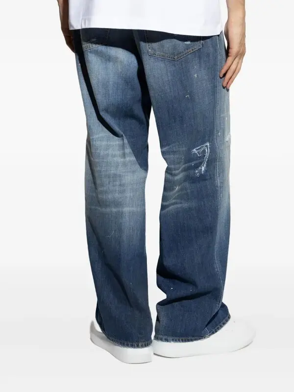 Dsquared2 Loose Fit Wide Leg Jeans - Multicolor