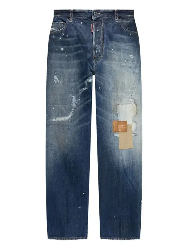 Dsquared2 Loose Fit Wide Leg Jeans - Multicolor