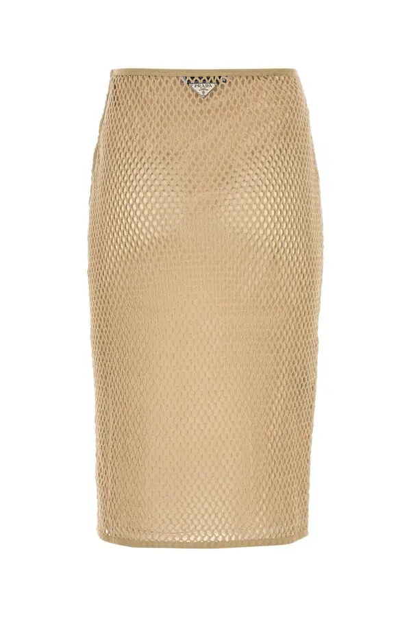 Prada Beige Mesh Skirt
