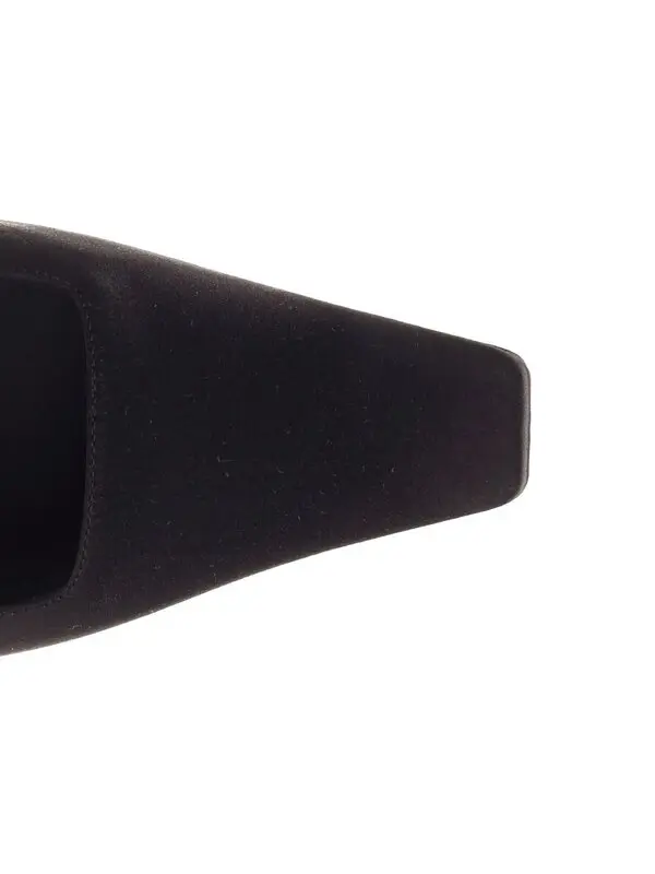Saint Laurent Poppy" Crepe Satin Flat Shoes - Black