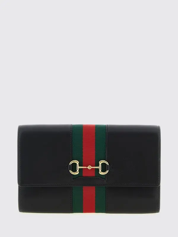 Gucci Calfskin Leather Mini Bag With Gold Tone Hardware - Black