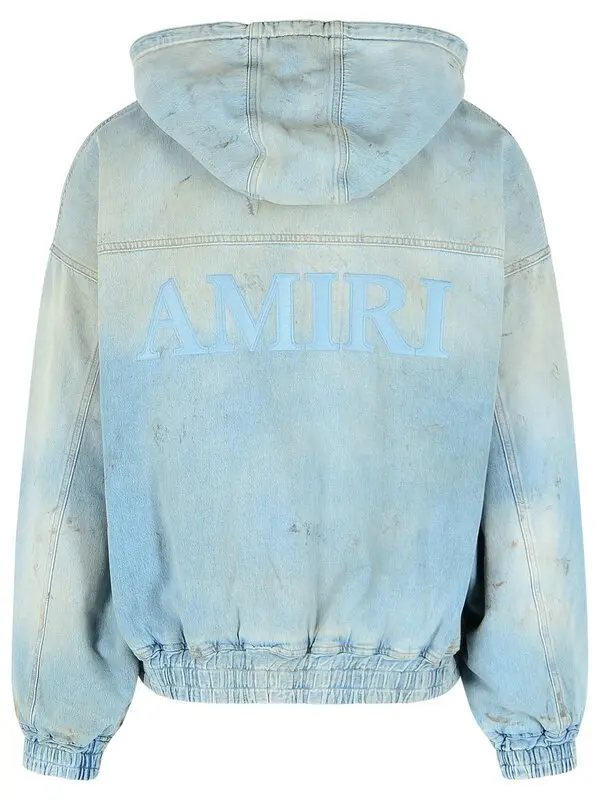 Amiri Light Cotton Hooded Jacket With Maxi Logo