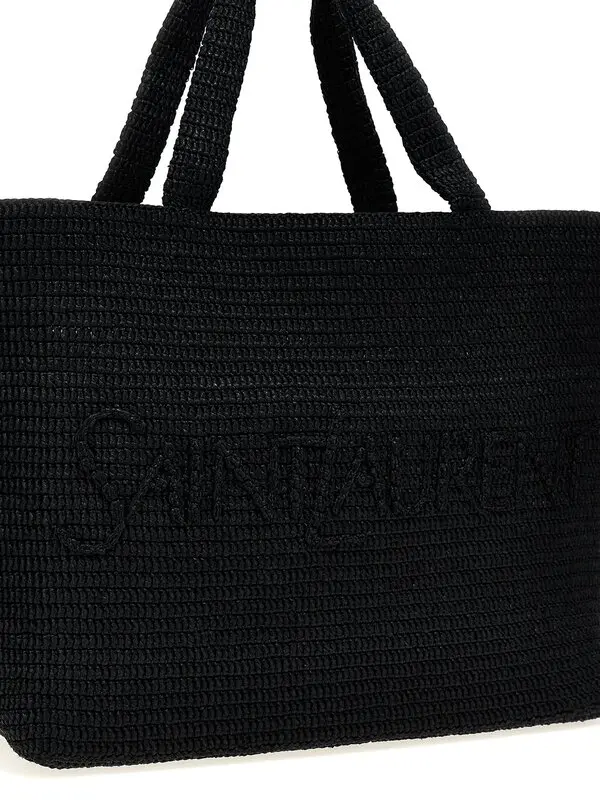 Saint Laurent Raffia Tote Bag