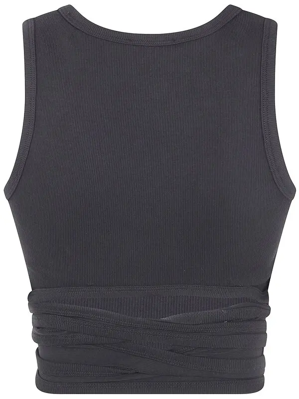 DIESEL® Ribbed Tank Top With Tie Detail