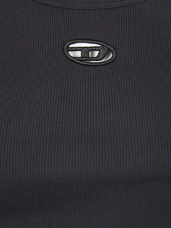 DIESEL® Ribbed Tank Top With Tie Detail