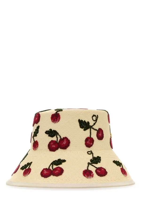 Valentino Garavani Embroidered Straw Sun Hat