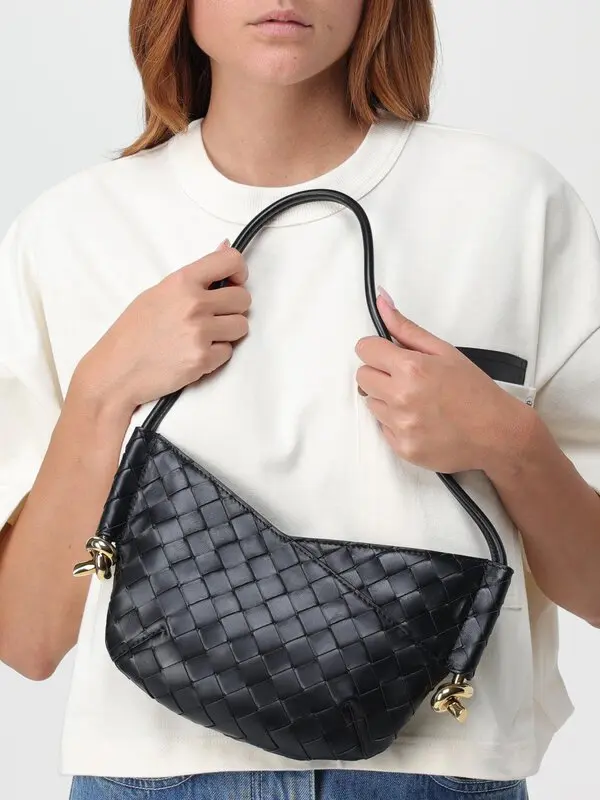 Bottega Veneta Woven Leather Mini Bag - Black