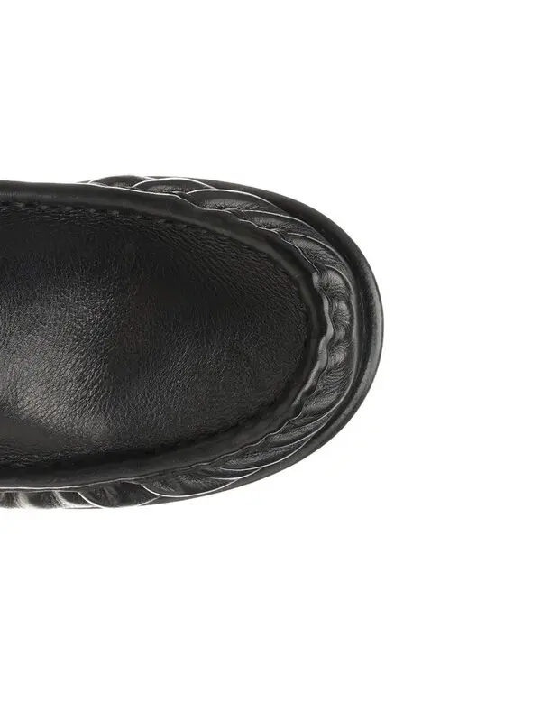Miu Miu Buffalo Leather Moccasins