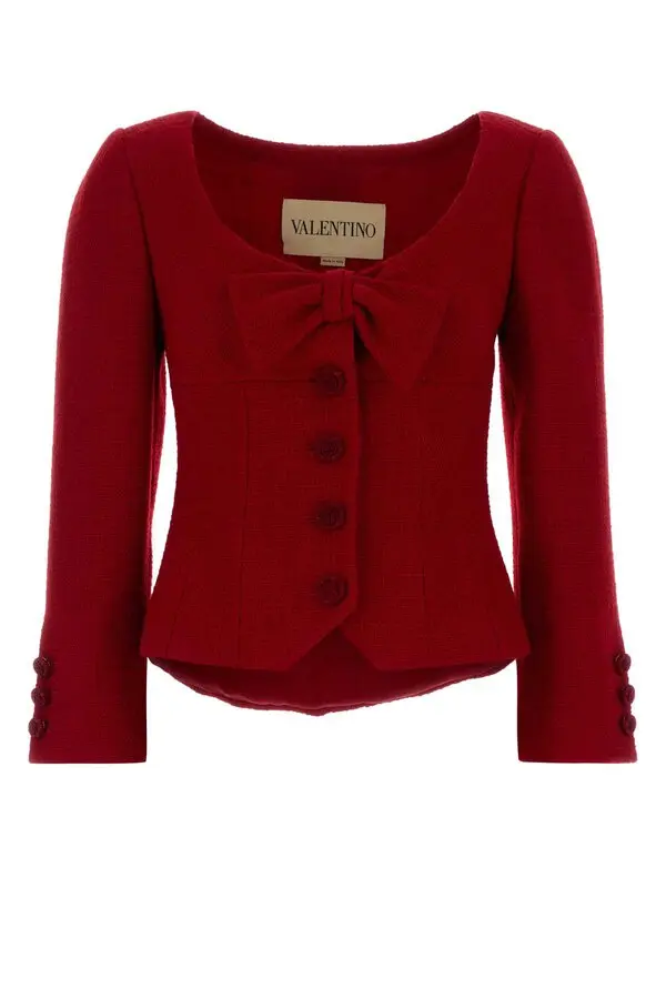 Valentino Garavani Textured Boucle Blazer