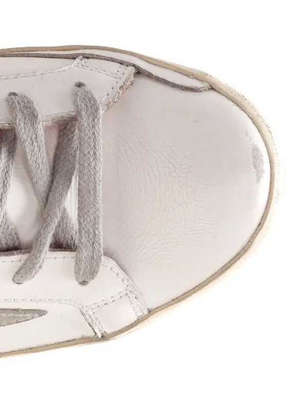 GOLDEN GOOSE Super Star" Sneakers With Pink Heel And Suede Star Patch - Multicolor