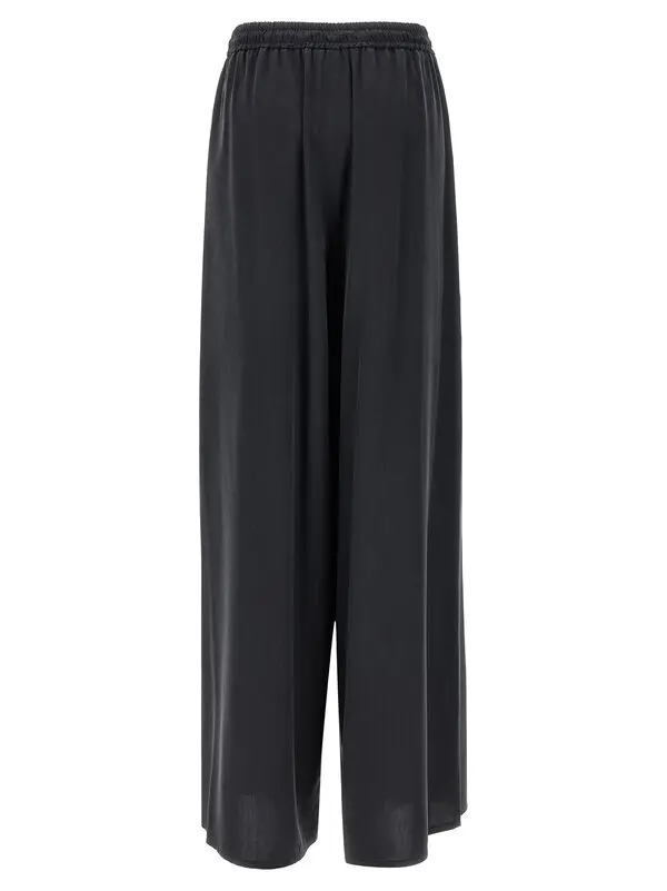 Max Mara Mxmgenero Wide-leg Silk Canvas Pants - Blue