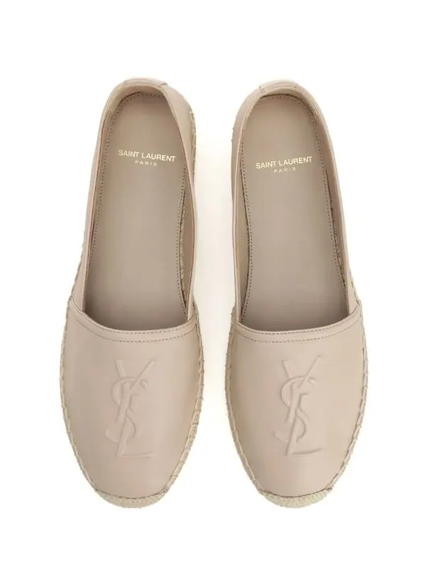 Saint Laurent Cassandre" Lambskin Espadrilles - Cream