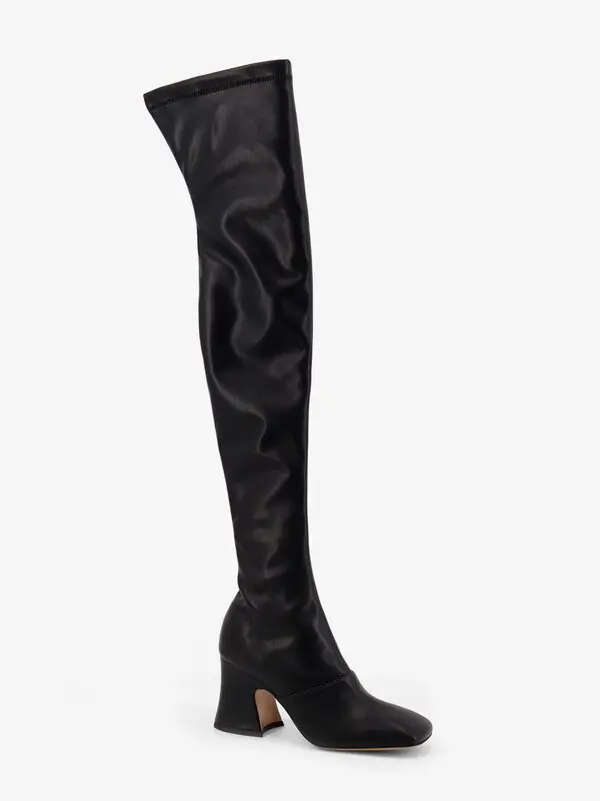 Chloé Janis Over The Knee Leather Boots - Black