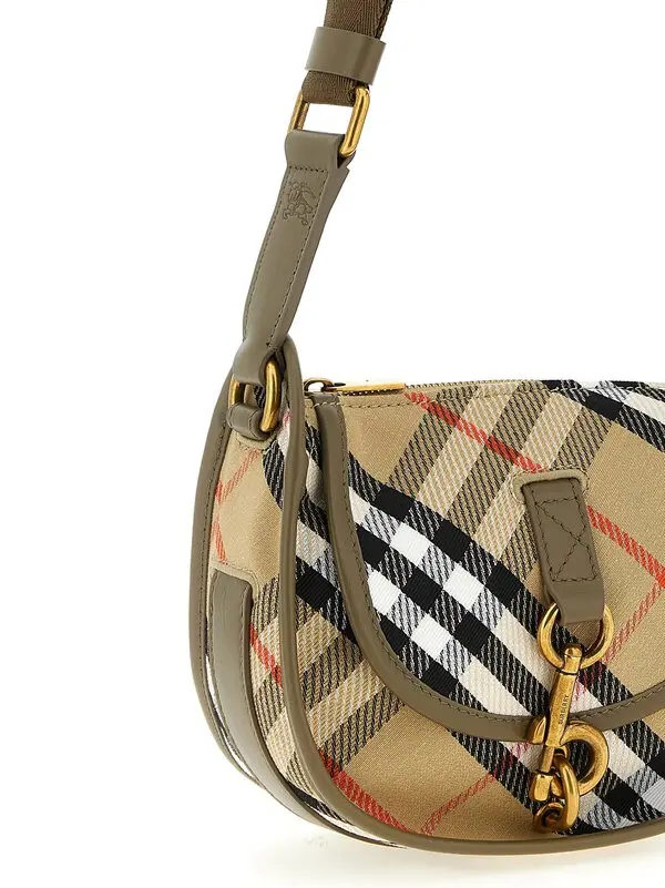 Burberry B Clip Mini Crossbody Bag In Check - Multicolor