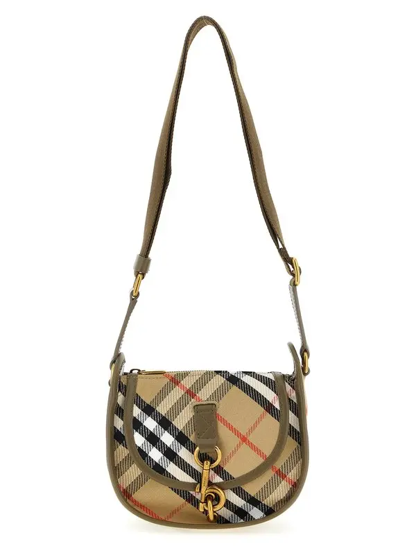 Burberry B Clip Mini Crossbody Bag In Check - Multicolor