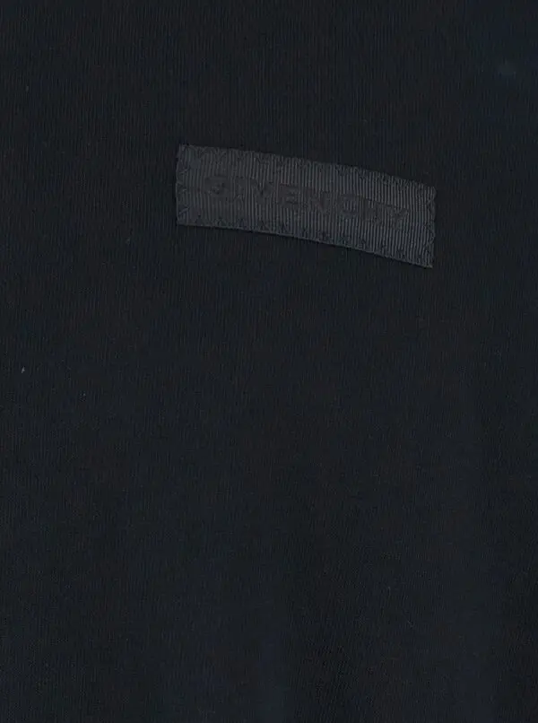Givenchy T-shirt With Logo Patch On The Front In Cotton For - Black