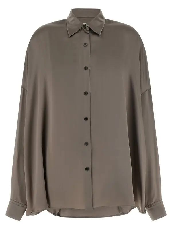 Dries Van Noten Casia Silk Shirt - Gray