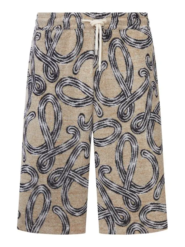 Loewe X Paula's Ibiza Anagram Jacquard Terry Shorts - Multicolor