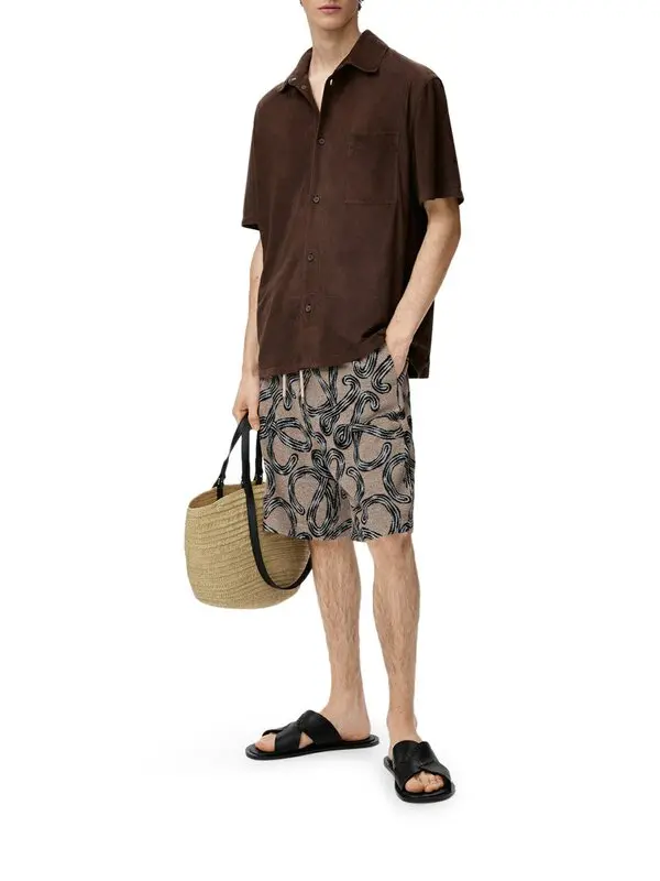Loewe X Paula's Ibiza Anagram Jacquard Terry Shorts - Multicolor