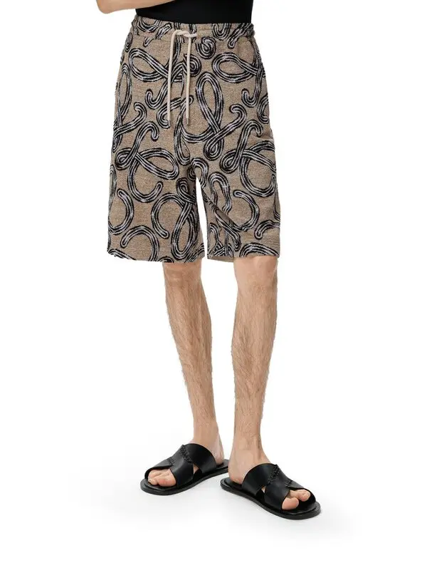 Loewe X Paula's Ibiza Anagram Jacquard Terry Shorts - Multicolor