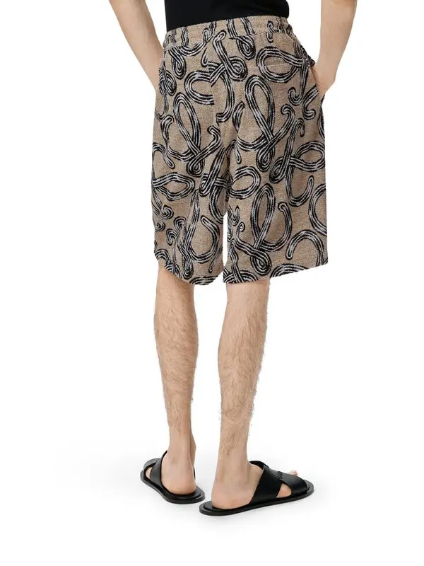 Loewe X Paula's Ibiza Anagram Jacquard Terry Shorts - Multicolor