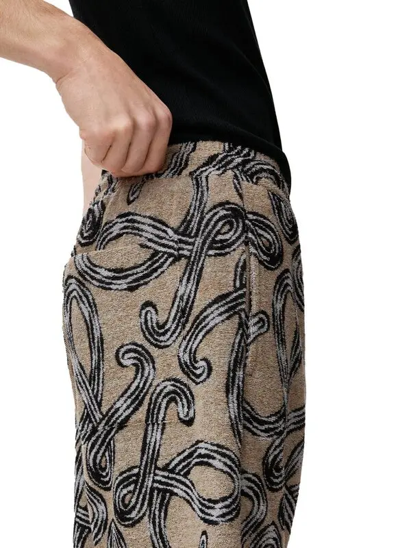 Loewe X Paula's Ibiza Anagram Jacquard Terry Shorts - Multicolor