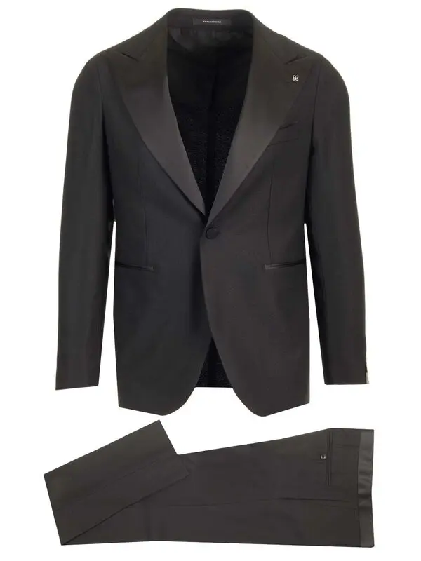 Tagliatore Tuxedo With Peak Lapels - Black