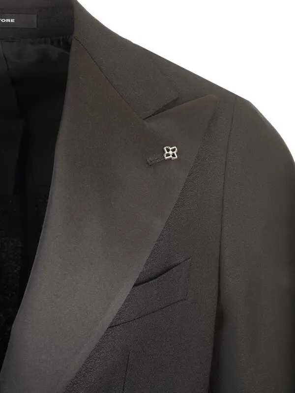 Tagliatore Tuxedo With Peak Lapels - Black