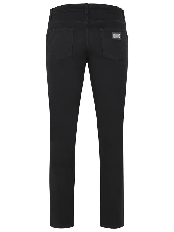 Dolce & Gabbana Slim Fit Stretch Cotton Jeans - Black