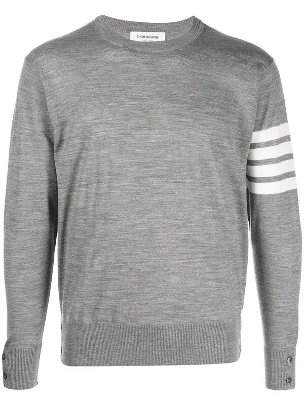 Thom Browne 4-bar Merino Wool Sweater - Gray