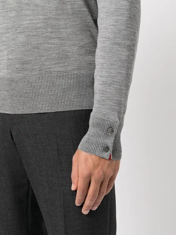 Thom Browne 4-bar Merino Wool Sweater - Gray