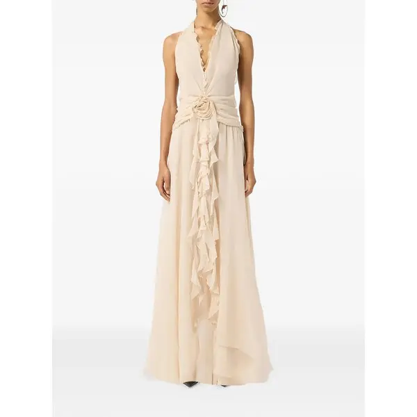 Blumarine Sleeveless Halter Neck Evening Dress