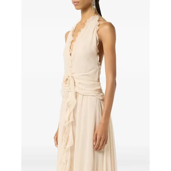 Blumarine Sleeveless Halter Neck Evening Dress